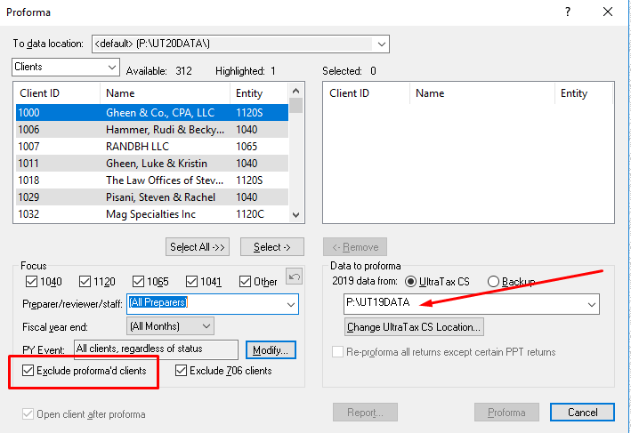 UltraTax - Proforma-ing Prior Year Data – Gheen & Co, CPA